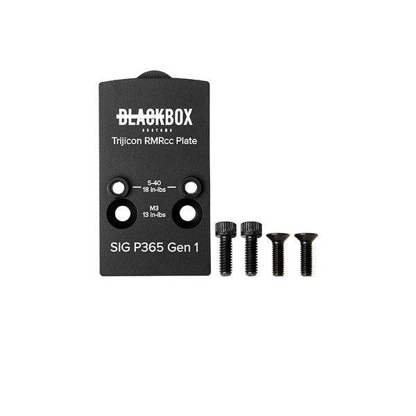 Black Box Customs - Sig P365 Gen 1 Optic Adapter Plate - Trijicon RMRc